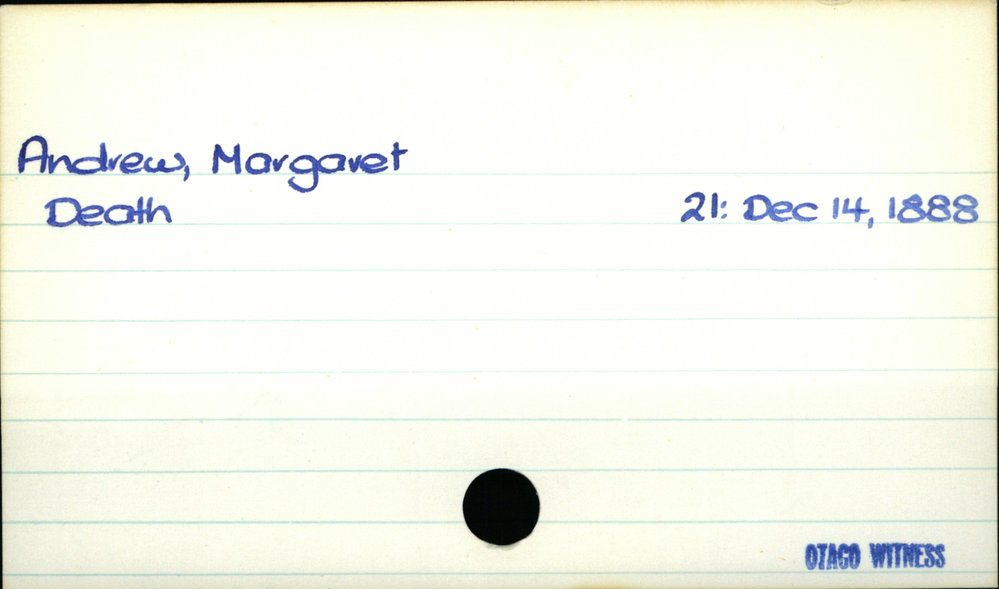 Andrew, Margaret | Dunedin Public Libraries