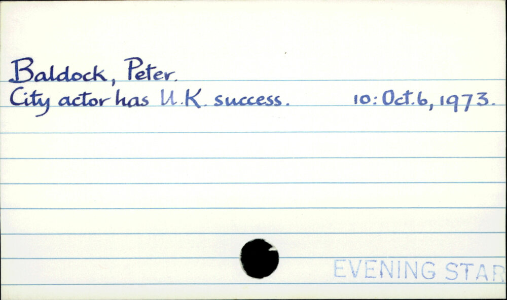 Baldock, Peter | Dunedin Public Libraries