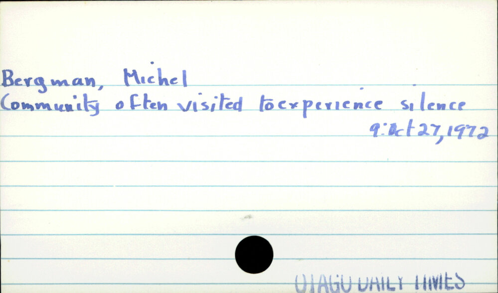 Bergman, Michel | Dunedin Public Libraries