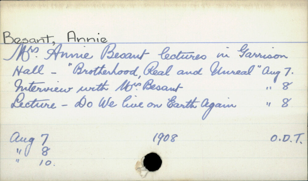Besant, Annie | Dunedin Public Libraries