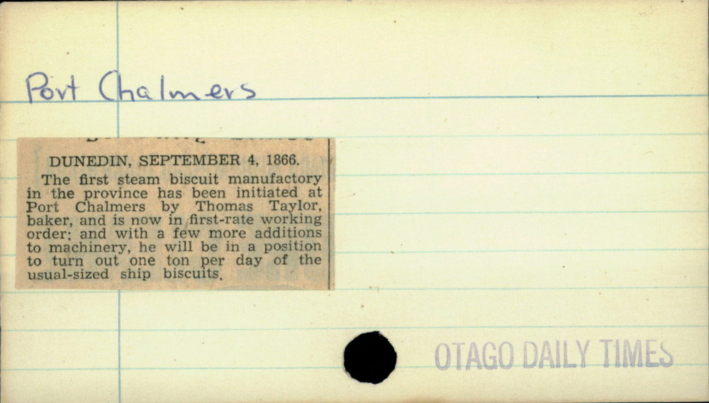 Port Chalmers | Dunedin Public Libraries