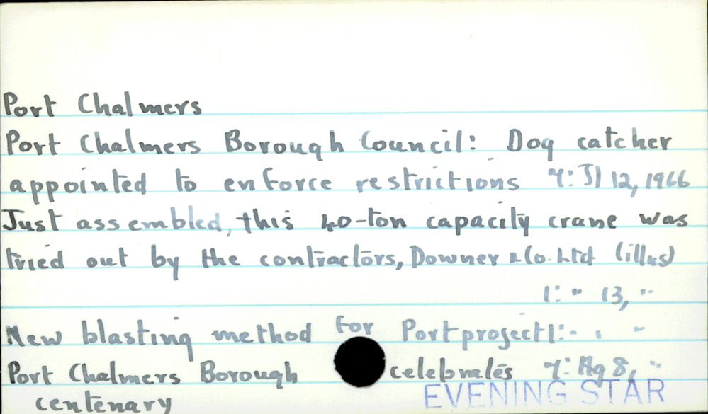 Port Chalmers | Dunedin Public Libraries