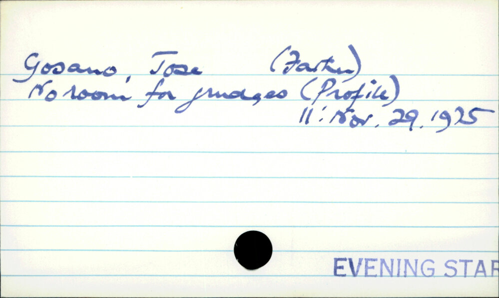 Gosano, Jose (Father) | Dunedin Public Libraries