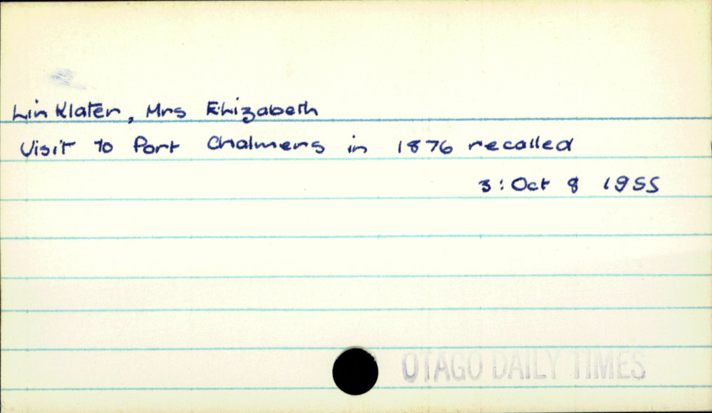 Linklater, Elizabeth | Dunedin Public Libraries